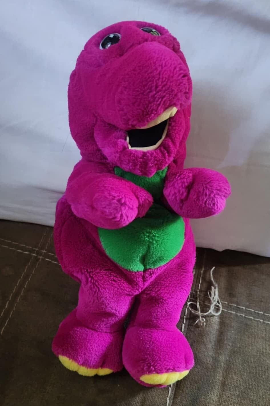 Vintage 1992 Dakin Plush Barney Hand Puppet Toy - Etsy