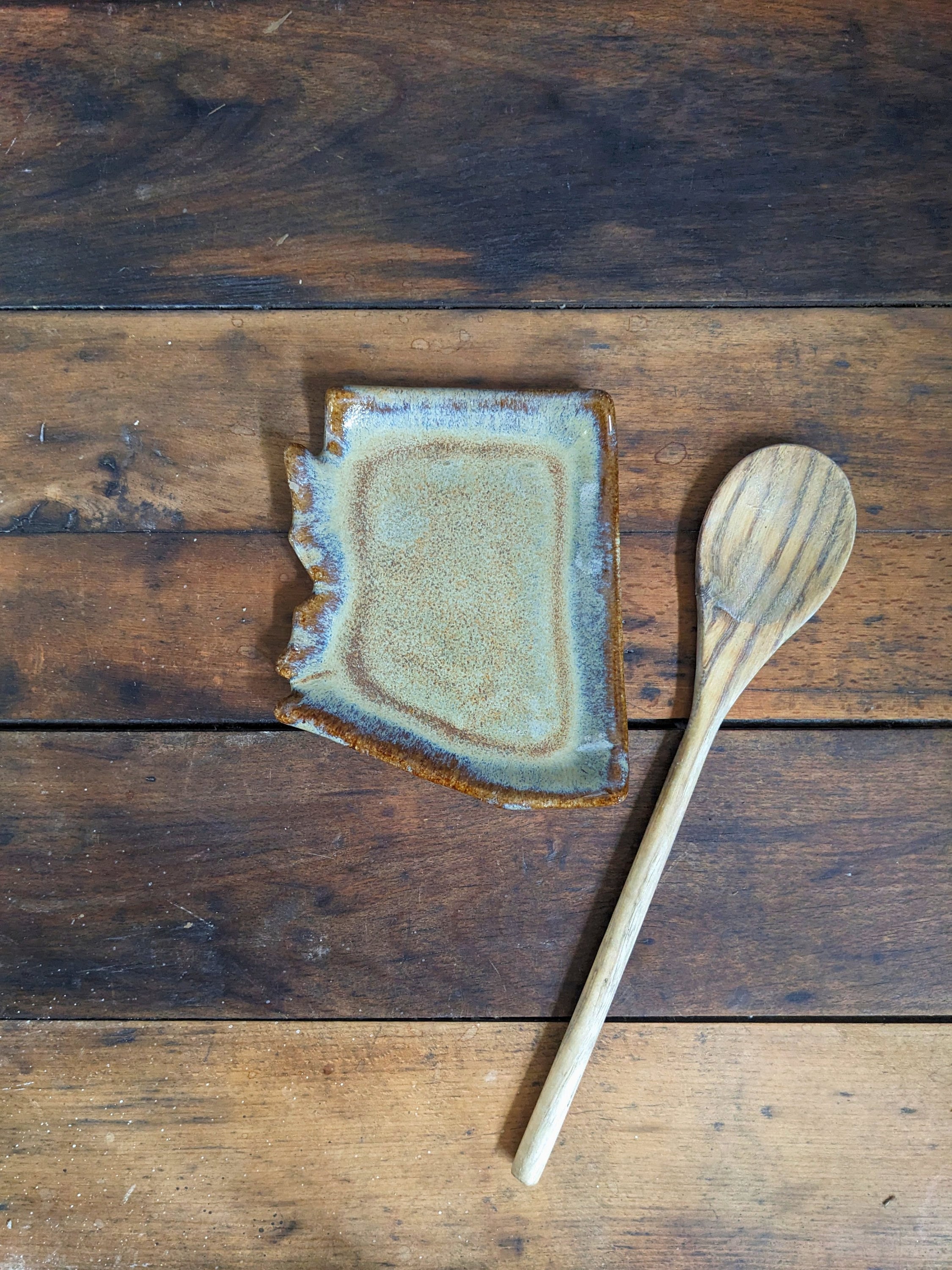 Handmade Arizona Pottery: Spoon Rest or Trinket Dish - Etsy