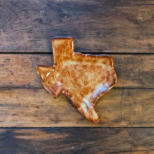 Handmade Texas Pottery Spoon Rest: State Trinket Dish - Etsy