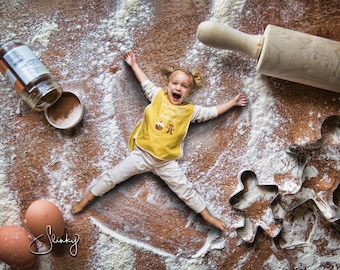 Christmas Snow Angel Flour Angel Digital Backdrop - Etsy