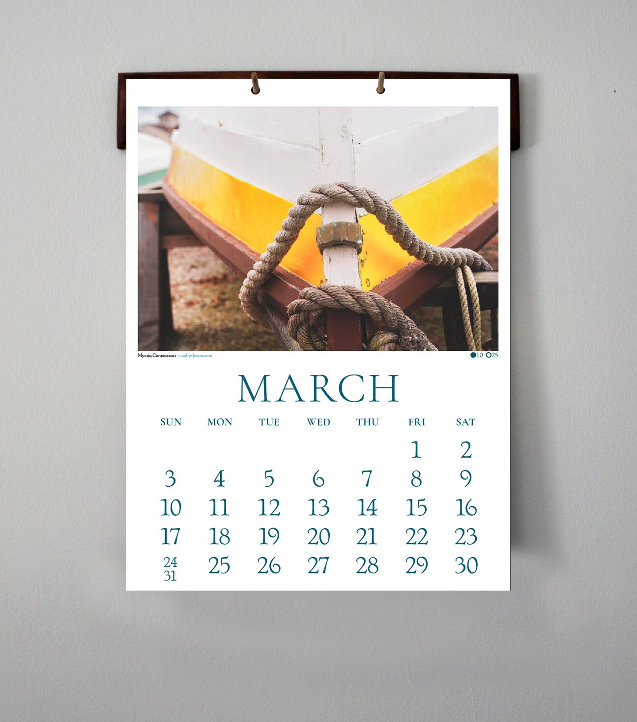 2024 Coastal Calendar With Hanger - Etsy