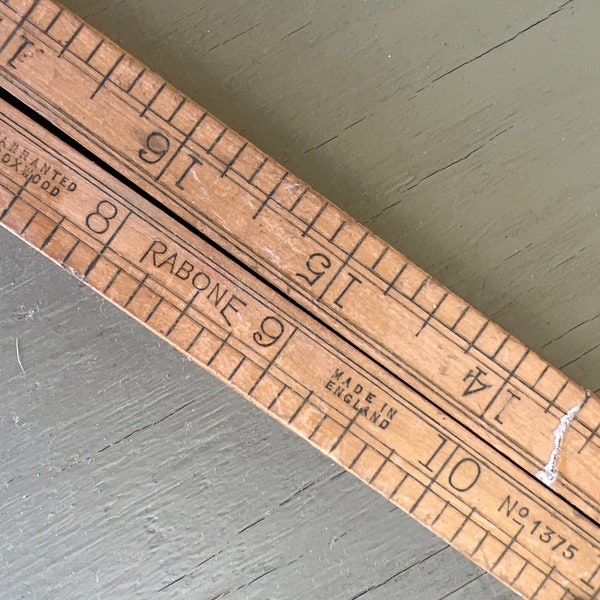 Vintage Wooden Ruler - Etsy