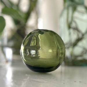 Vintage Green Glass Fishing Float, Nautical Coastal Room Decor - Etsy