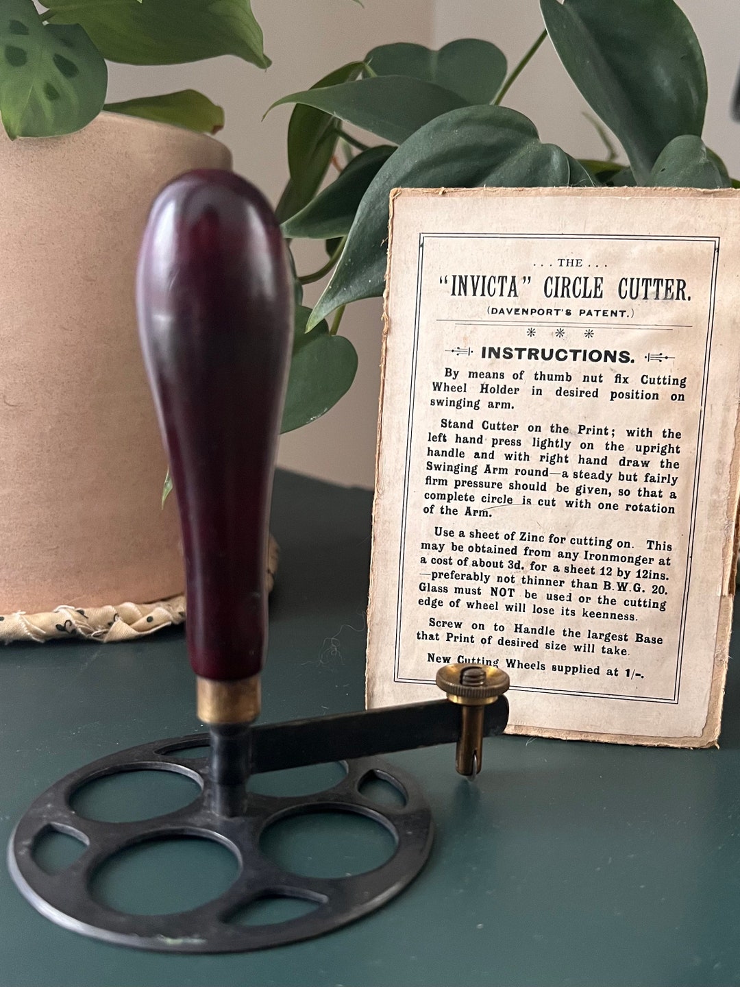 Antique Circle Print Cutter, the Invicta, Early 1900s Paper Cutter - Etsy