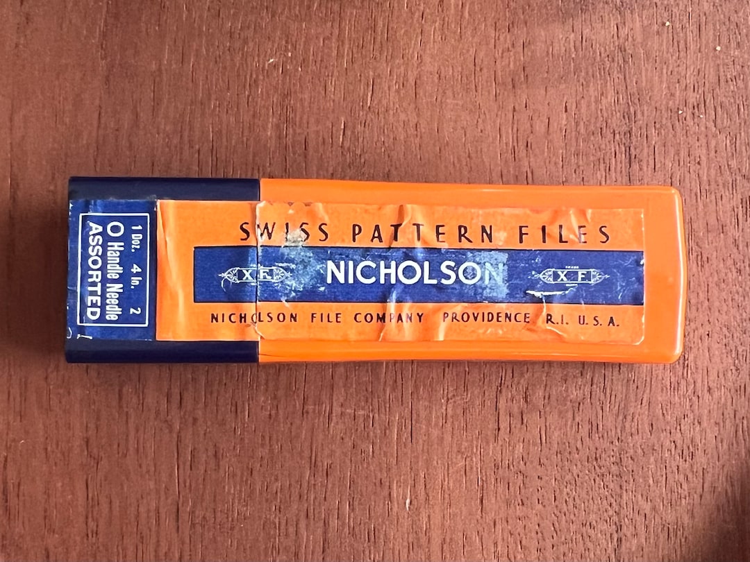 Vintage Swiss Pattern Files, O Handle Needle Assorted, Set of 12 ...