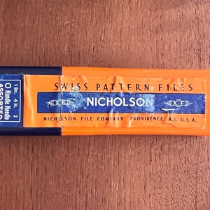 Vintage Swiss Pattern Files, O Handle Needle Assorted, Set of 12 ...