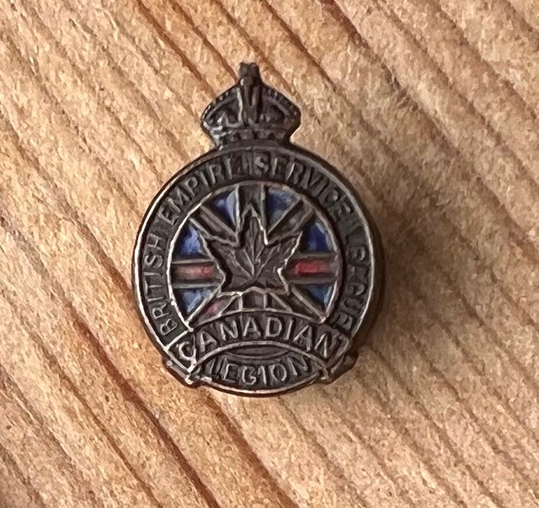 Vintage 1927 British Empire Service League Canadian Legion Screw Back ...