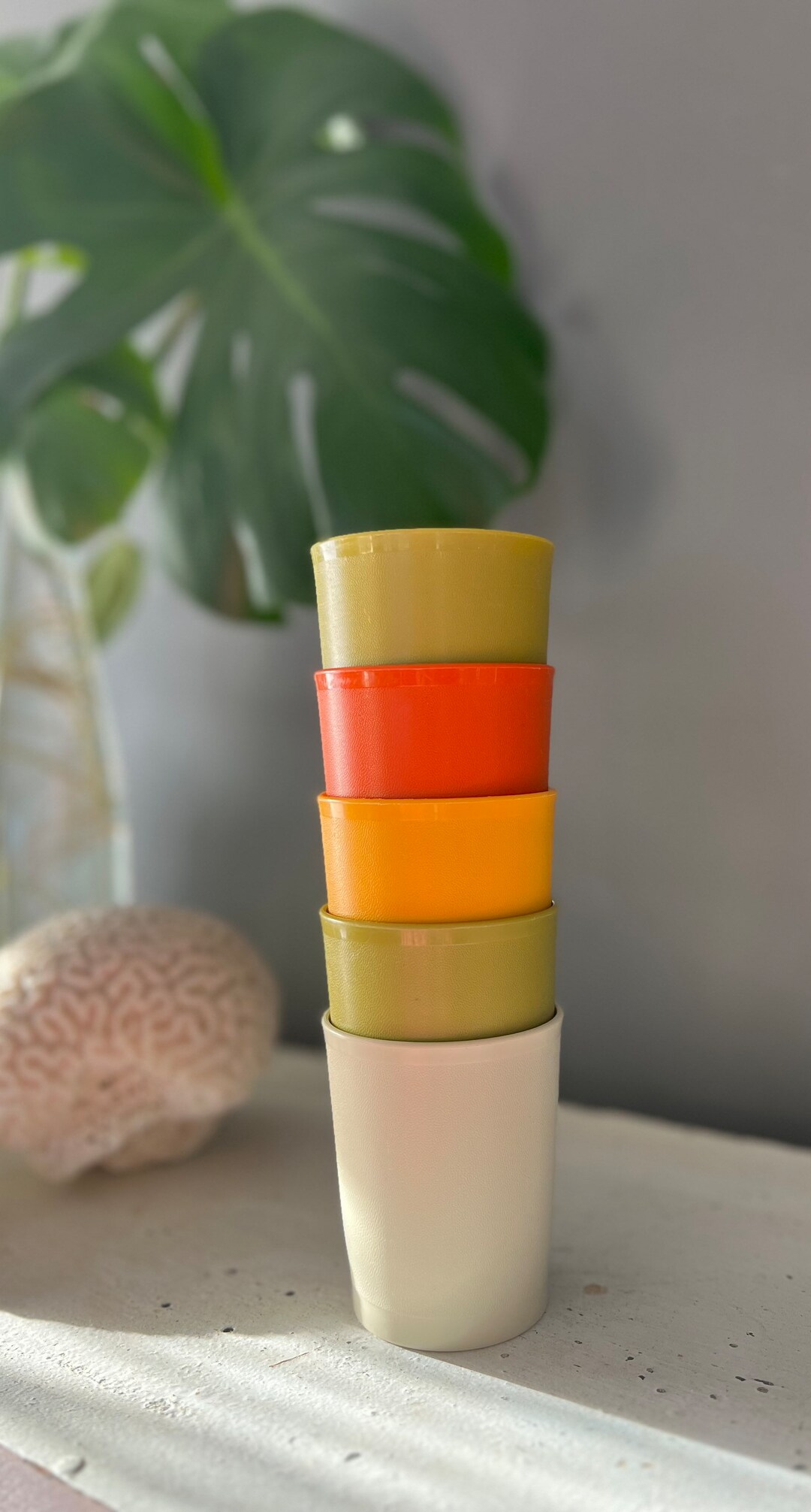 Tupperware Fall Harvest Tumbler Juice Glasses, Set of 5, Tupperware ...