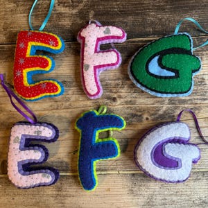 ABCD Handmade Alphabet Felt Decorations - Etsy