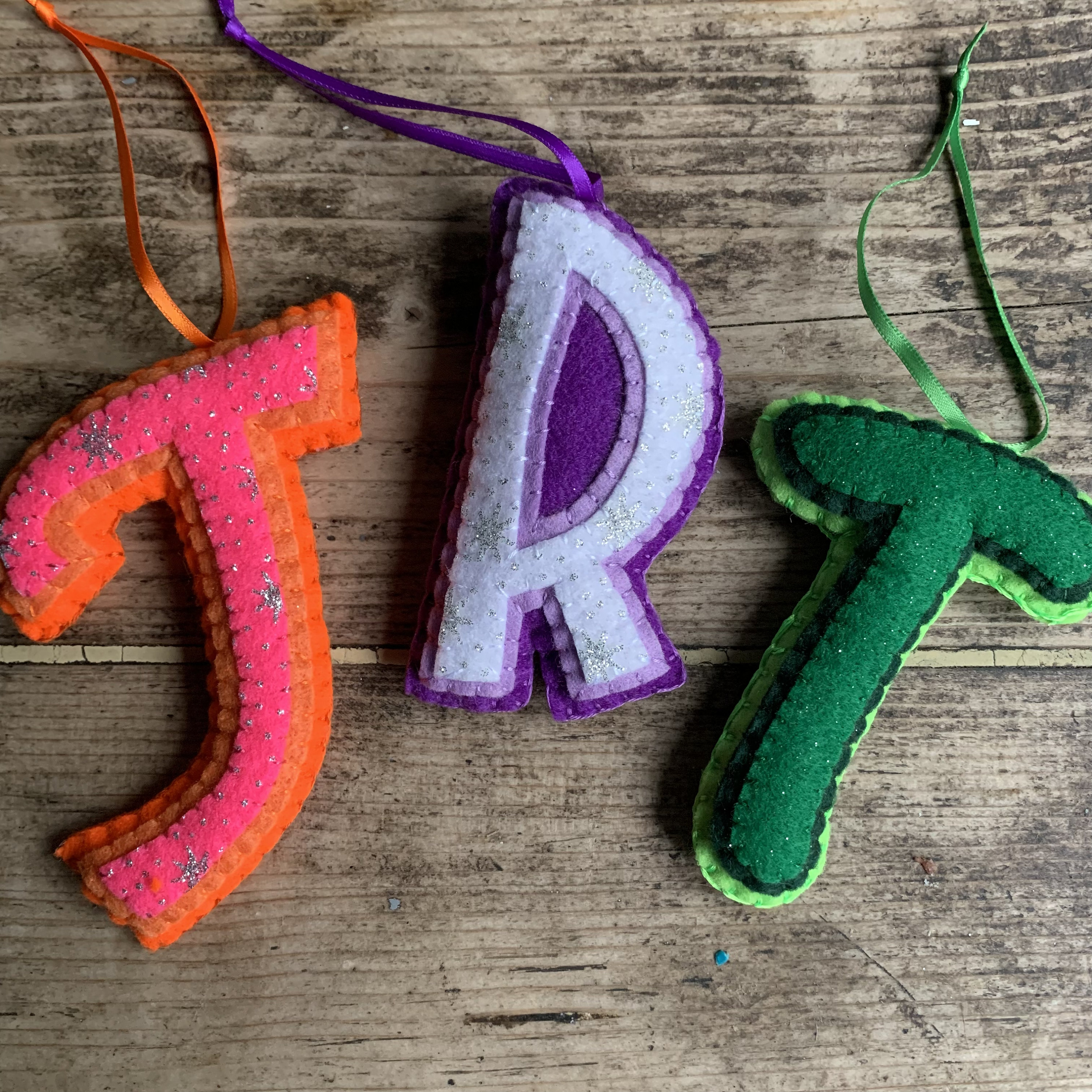 ABCD Handmade Alphabet Felt Decorations - Etsy