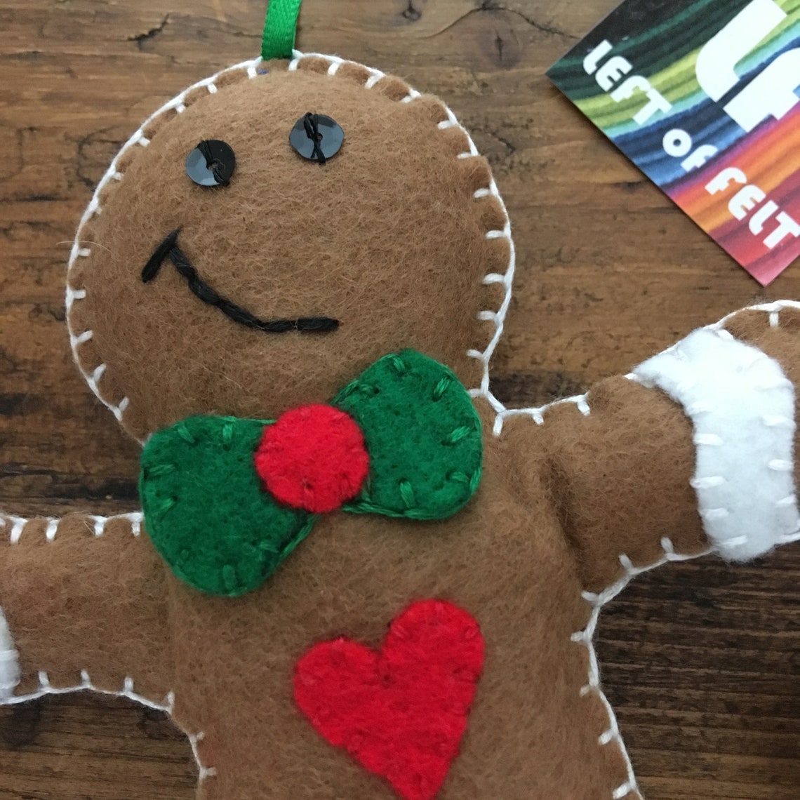 Gingerbread Boy or Girl Handmade Felt Christmas Ornaments - Etsy