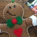 Gingerbread Boy or Girl Handmade Felt Christmas Ornaments - Etsy