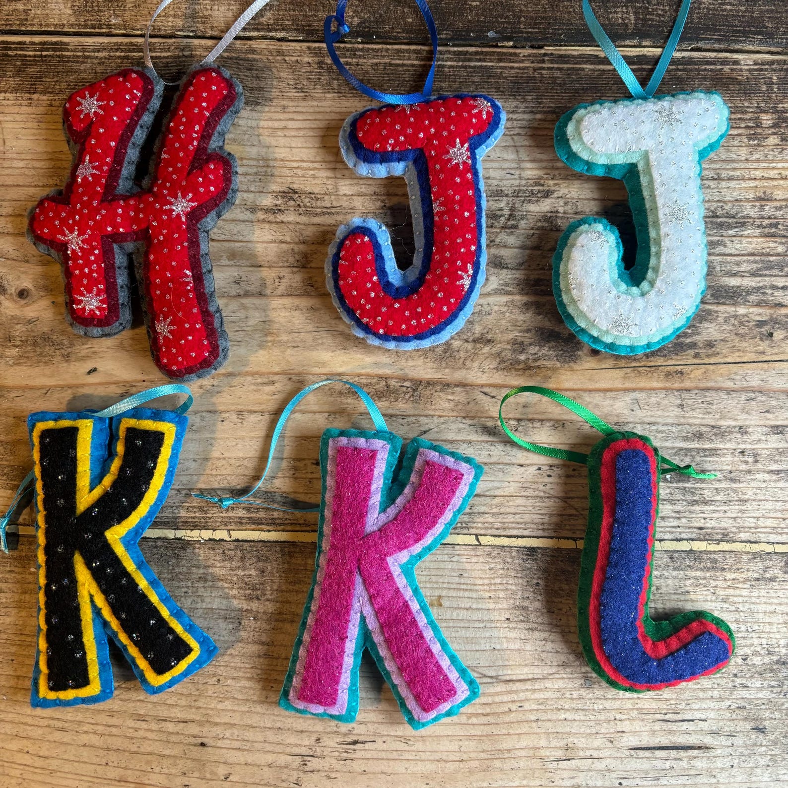 ABCD Handmade Alphabet Felt Decorations - Etsy