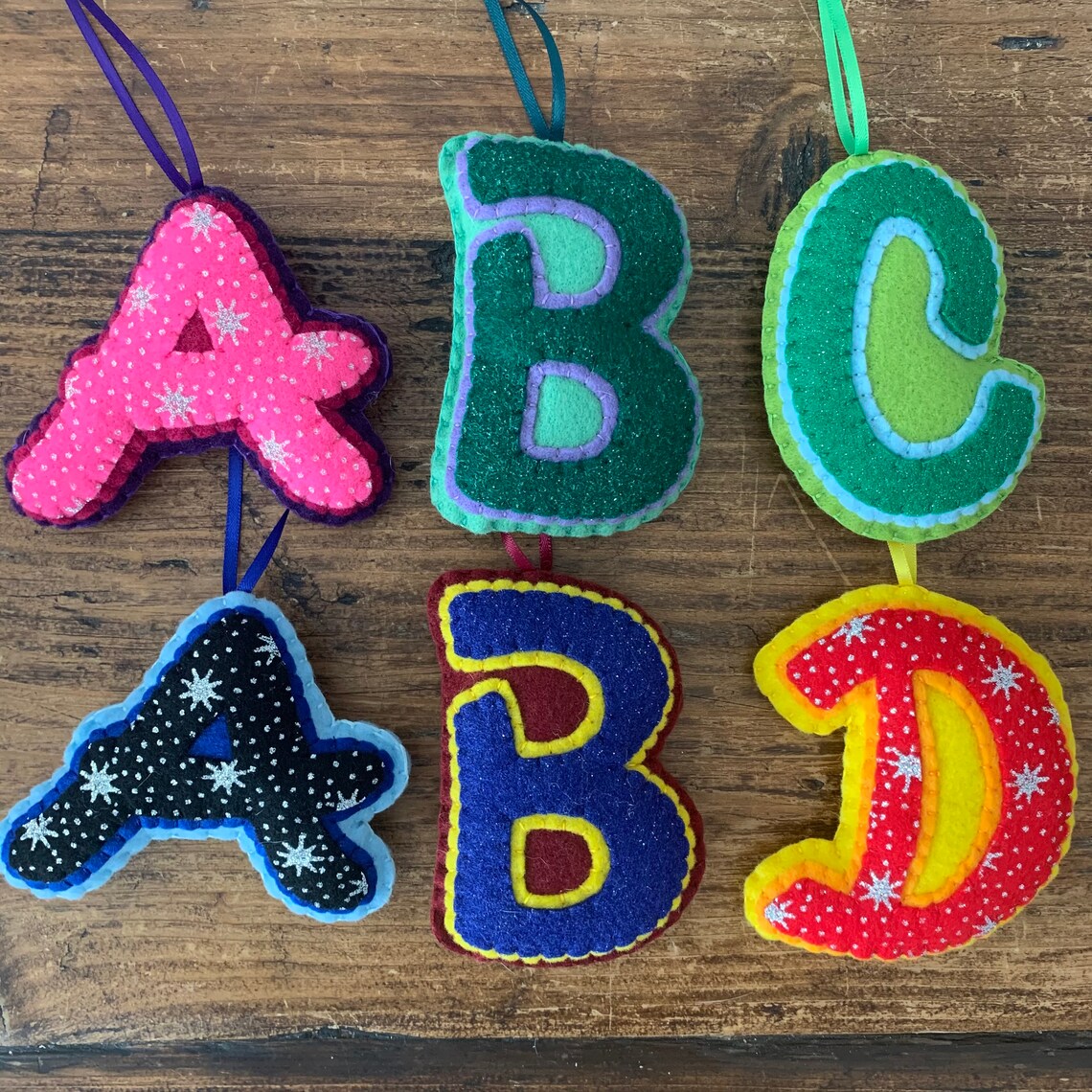 ABCD Handmade Alphabet felt decorations | Etsy