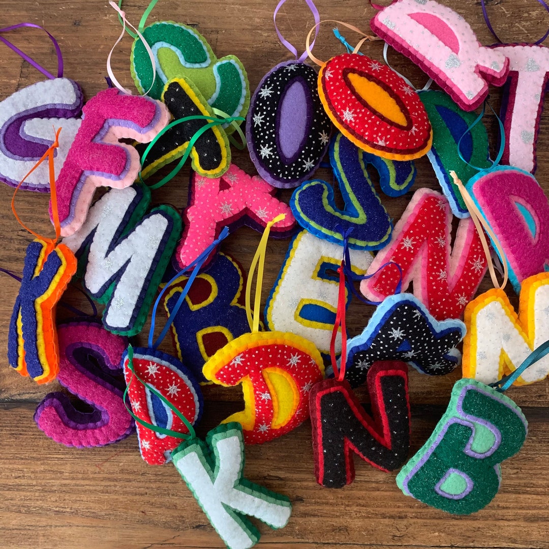 ABCD Handmade Alphabet Felt Decorations - Etsy