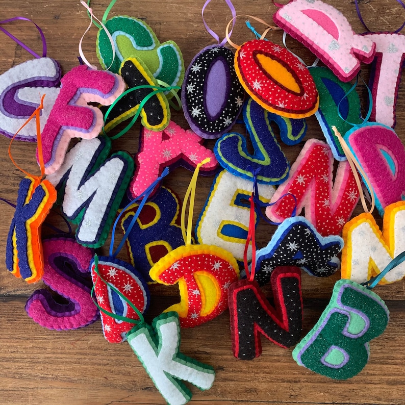ABCD Handmade Alphabet Felt Decorations - Etsy