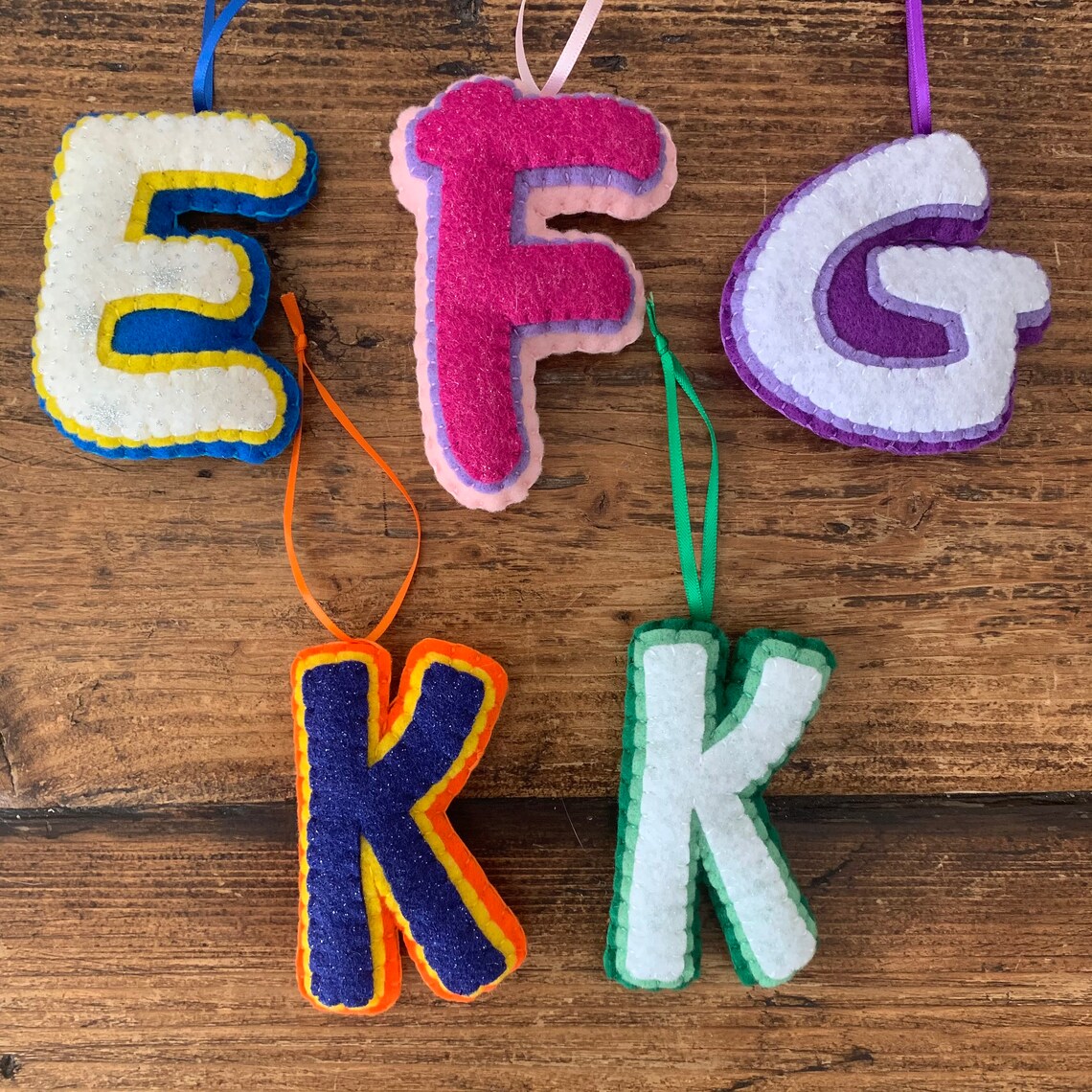 ABCD Handmade Alphabet felt decorations | Etsy