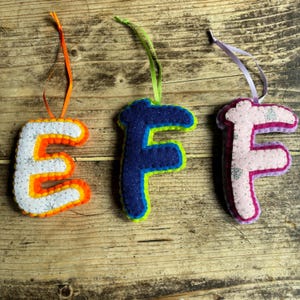 ABCD Handmade Alphabet Felt Decorations - Etsy
