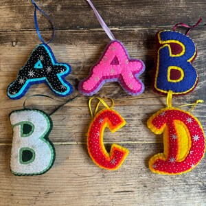 ABCD Handmade Alphabet Felt Decorations - Etsy