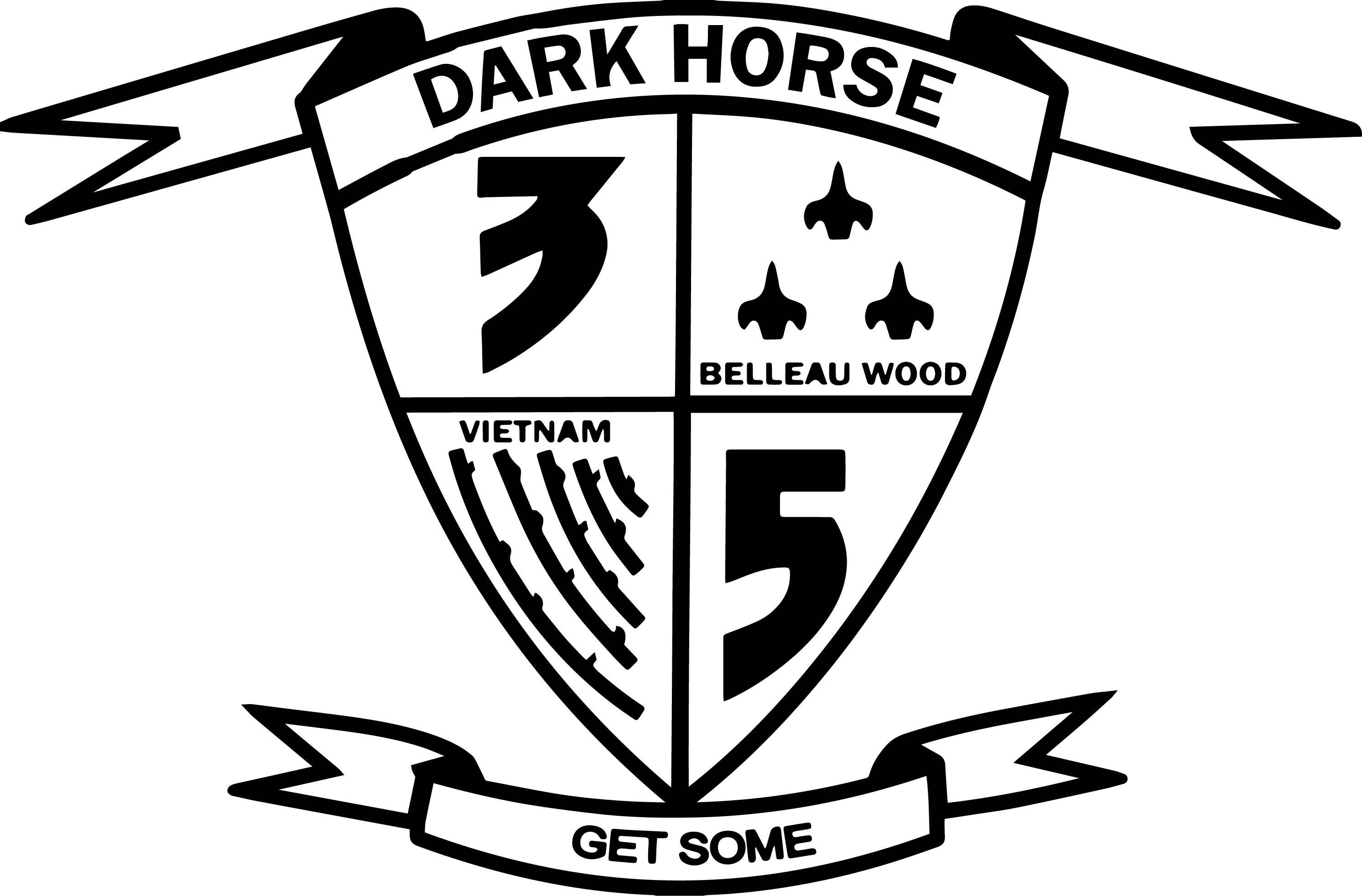 USMC 3/5 Dark Horse Get Some | Etsy