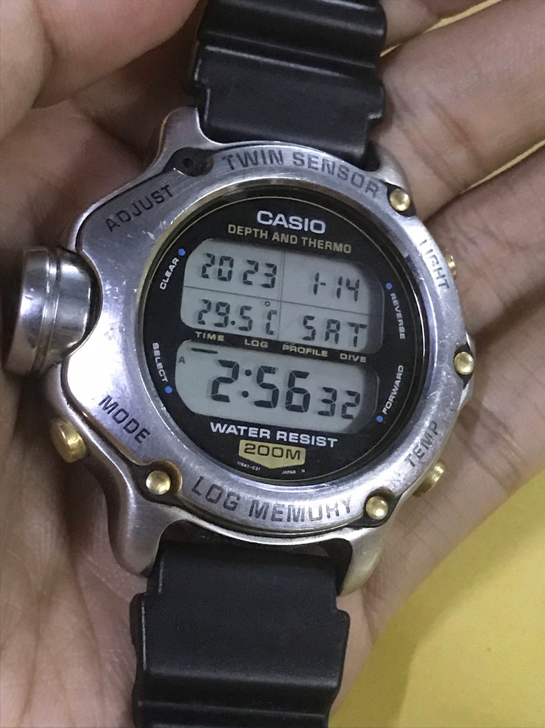 Vintage Casio Digital Watch DEP-600 DIVER SCUBA 200M 970 - Etsy