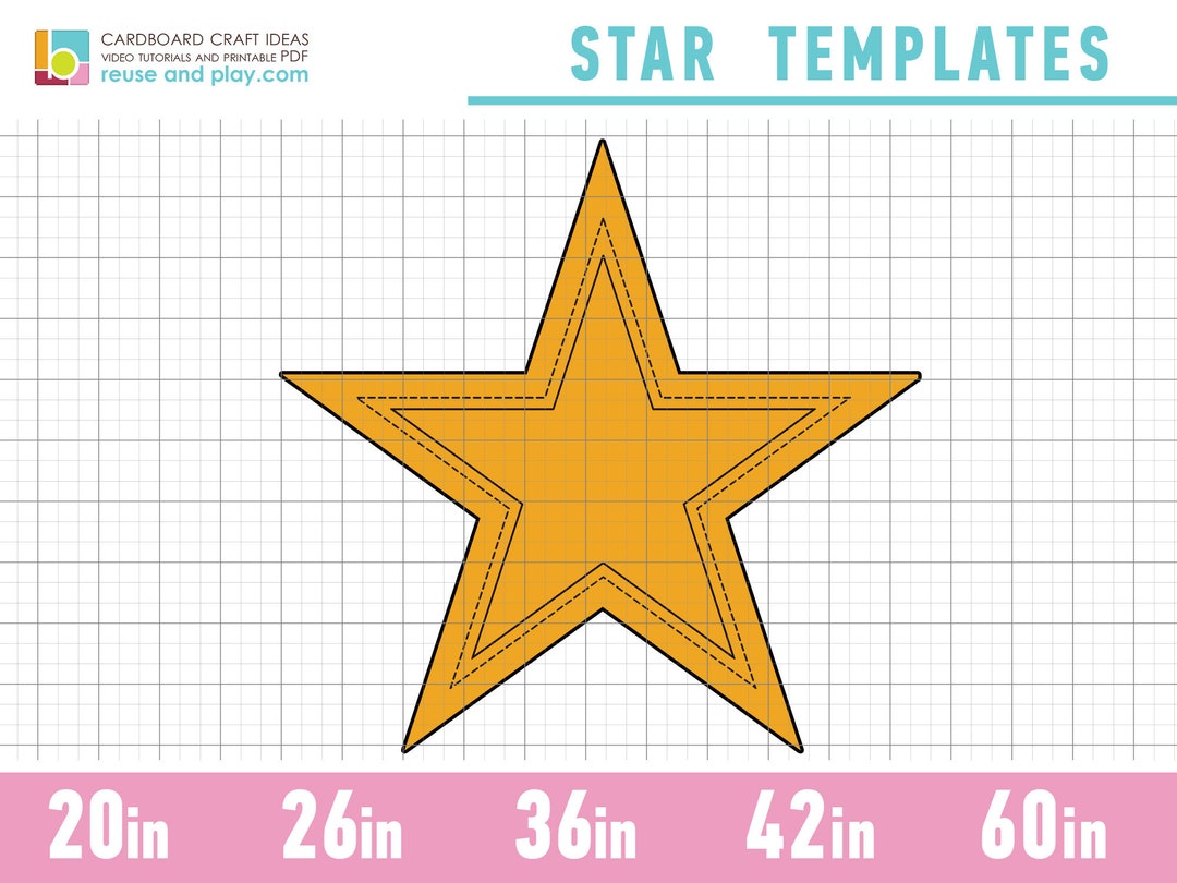 Star TEMPLATE | 20-60in - Etsy