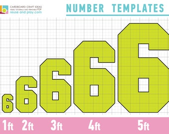 Block Number TWO Templates 1-5 Ft - Etsy