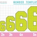 Block Number FIVE Templates 1-5 Ft - Etsy