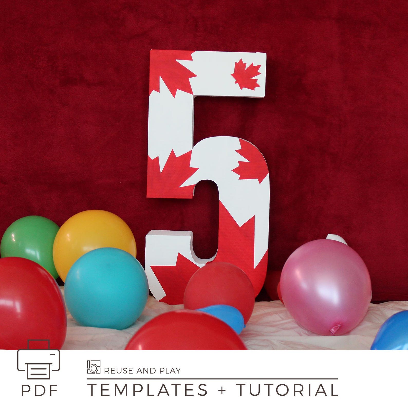 Jumbo Birthday Numbers TEMPLATES, 0-9 | 60in - Etsy