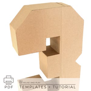 Big BLOCK Numbers TEMPLATES | 12in - Etsy