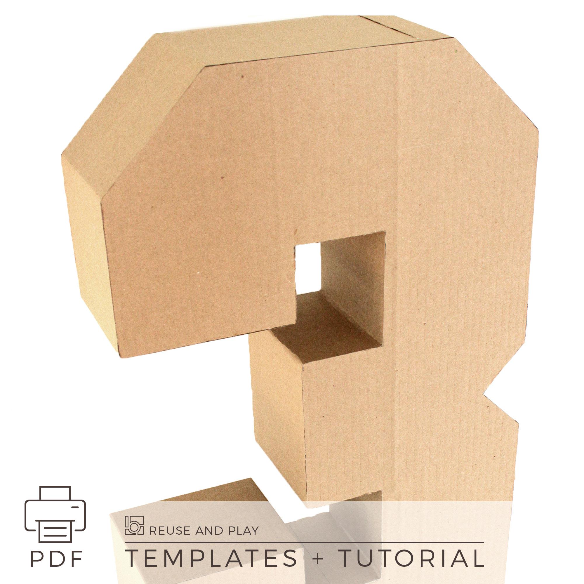 Big BLOCK Numbers TEMPLATES | 12in - Etsy