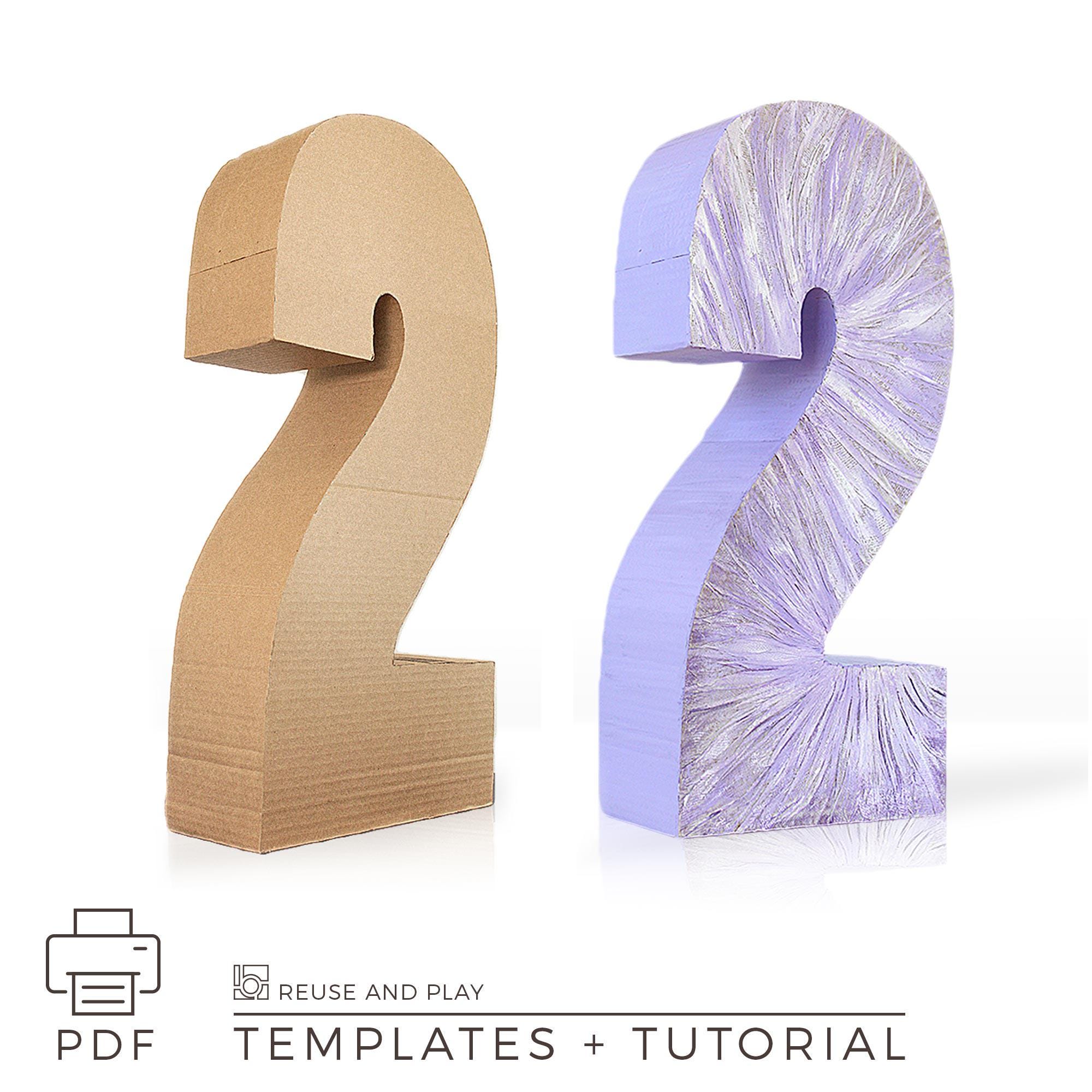 Huge Birthday Numbers TEMPLATES, 0-9 | 42in - Etsy Canada