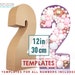 Big Birthday Numbers TEMPLATE 12in - Etsy