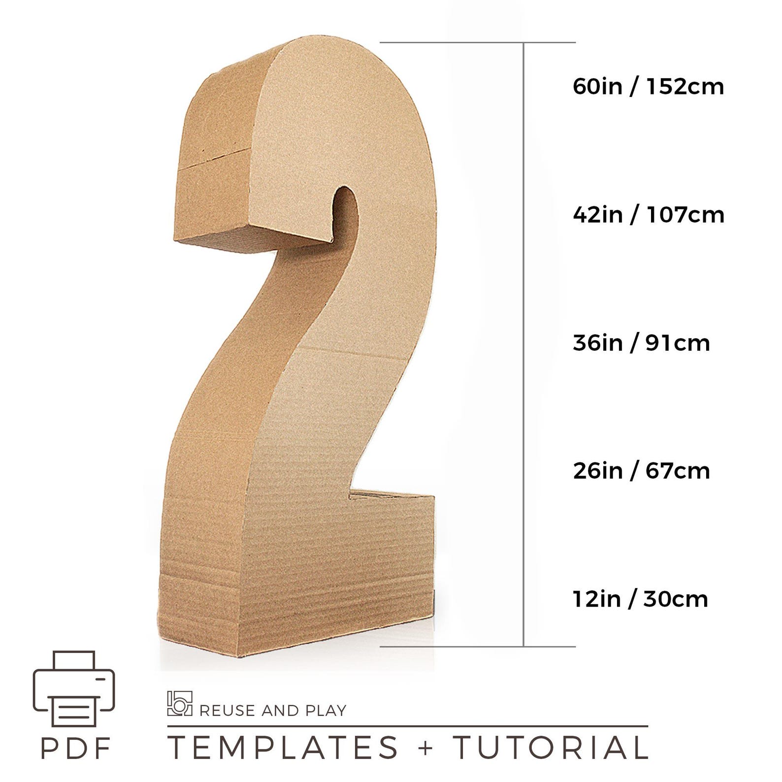 Huge Birthday Numbers TEMPLATES, 0-9 | 42in - Etsy