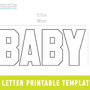 BABY Block Letters Templates | 30 In - Etsy