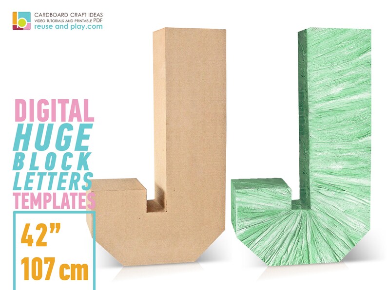 Huge BLOCK Letters TEMPLATES A-Z 42in - Etsy Canada