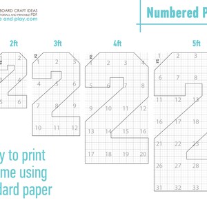 Block Number TWO Templates 1-5 Ft - Etsy