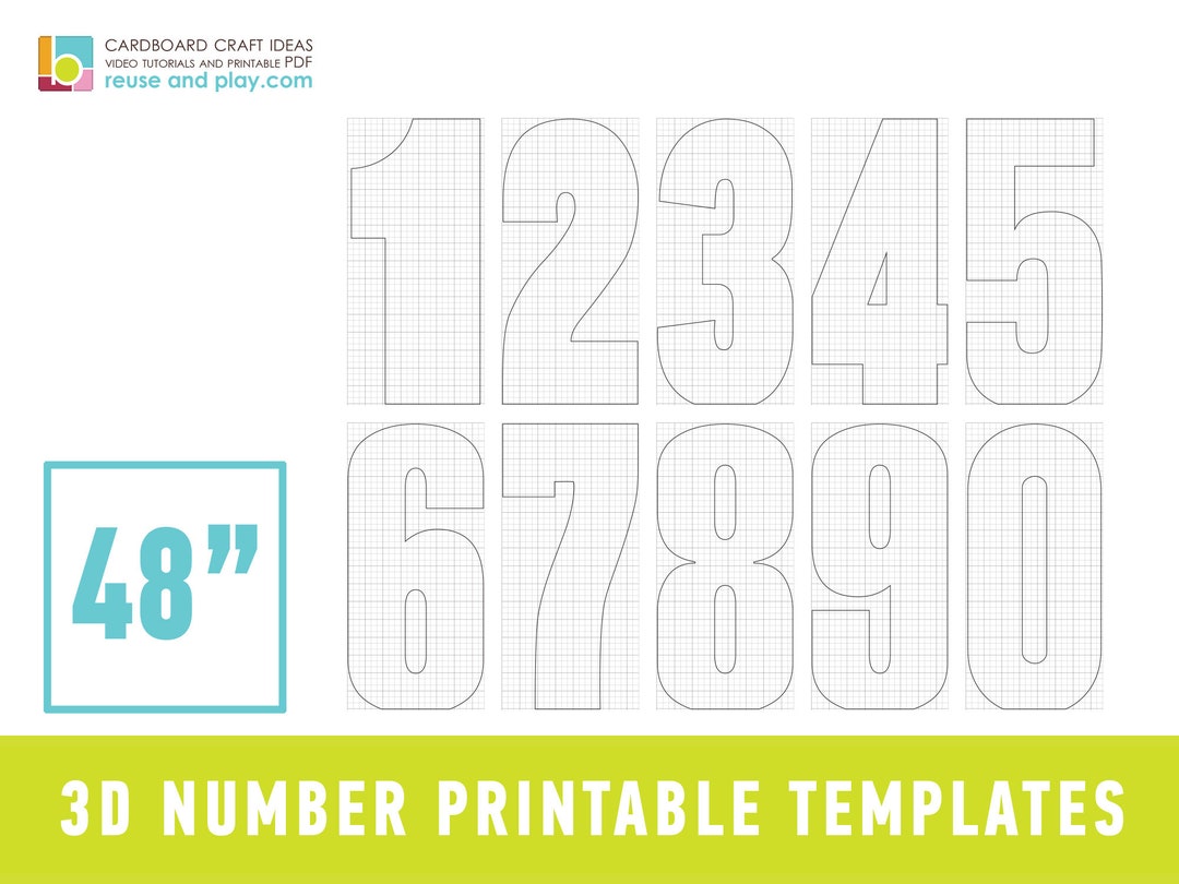 Custom Classic Numbers Templates | 48in - Etsy