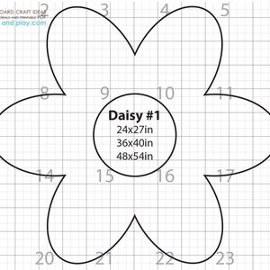 Daisy TEMPLATE PDF 2ft, 3ft, 4ft - Etsy