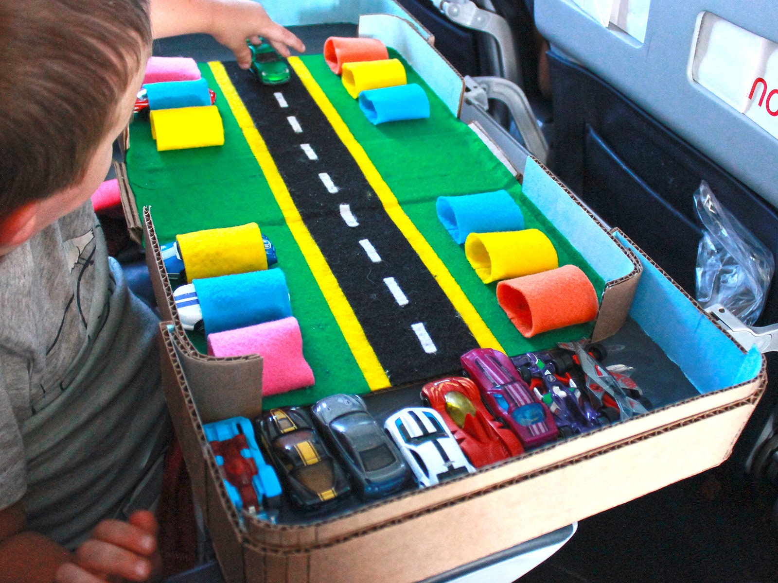 Travel Toy Car Storage With Track and Parking DIY | Etsy Canada