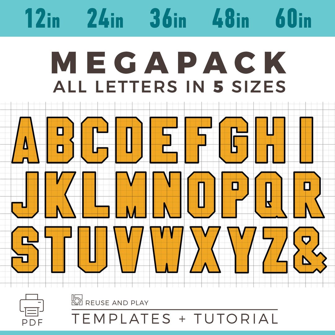 Letters TEMPLATES MEGA PACK - Etsy