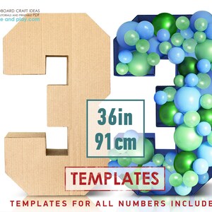 Giant BLOCK Numbers TEMPLATES | 36in - Etsy