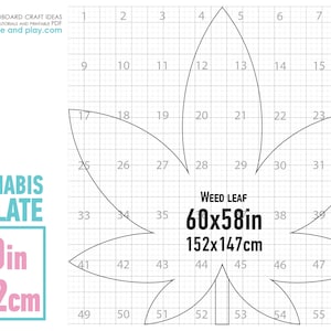 Weed Leaf TEMPLATE PDF - Etsy Canada