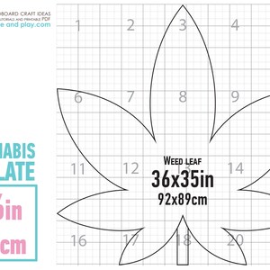 Weed Leaf TEMPLATE PDF - Etsy Canada
