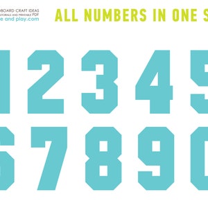 Giant BLOCK Numbers TEMPLATE | 26.5in - Etsy