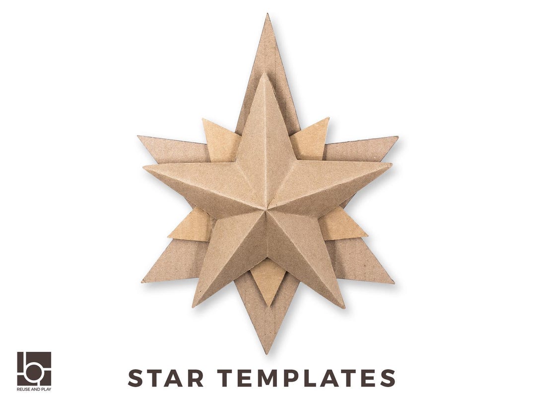 3D Stars TEMPLATES - Etsy Canada