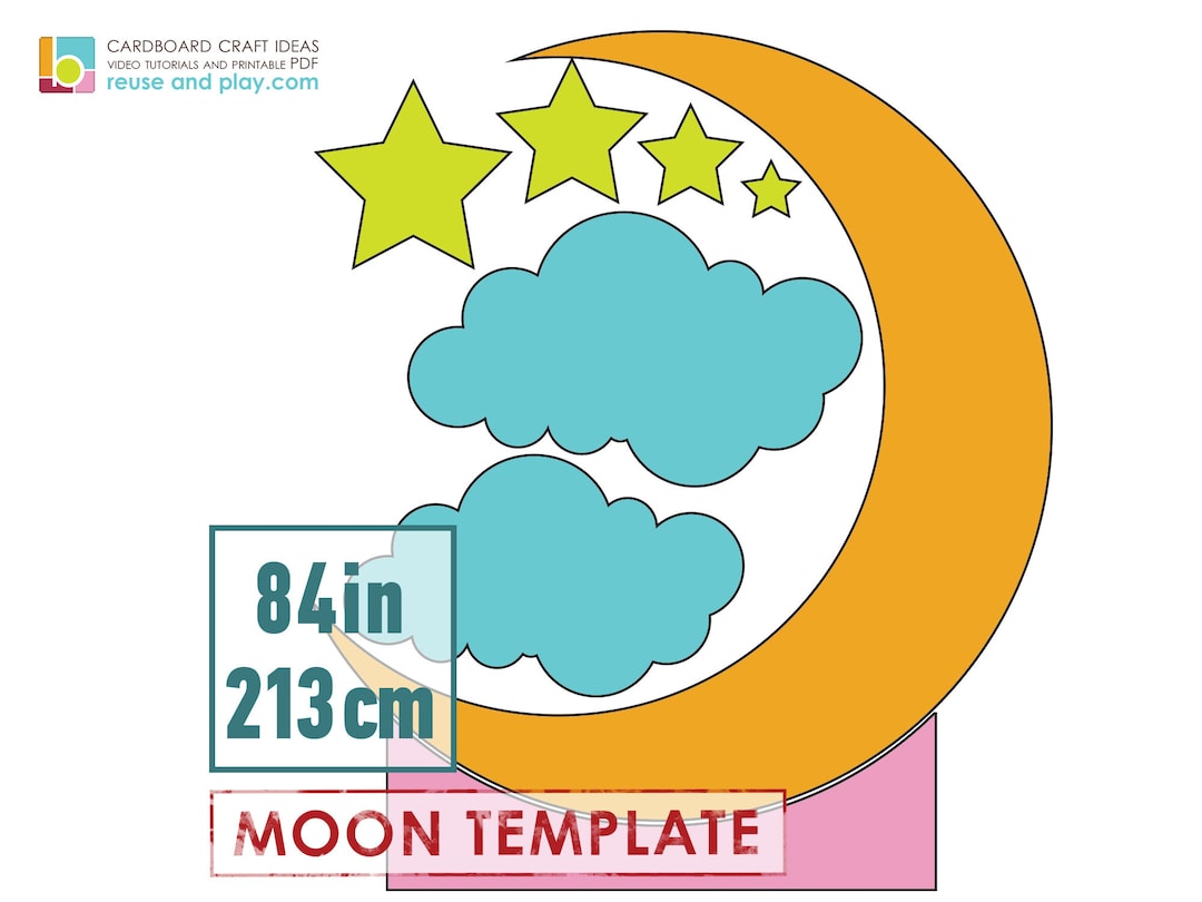 Half Moon Props TEMPLATES | 84in - Etsy