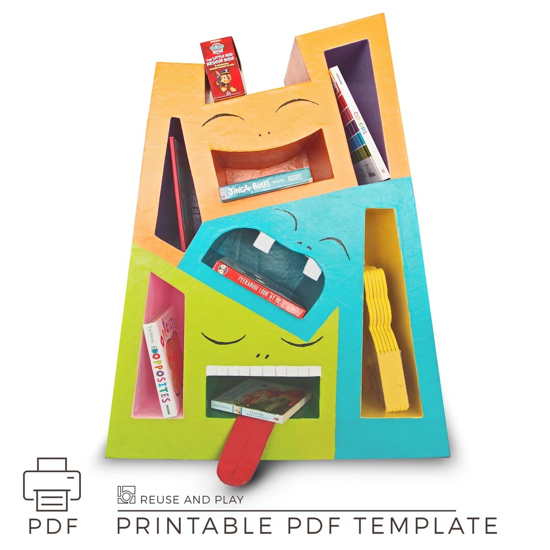 Bookcase DIY Printable PDF Pattern - Etsy