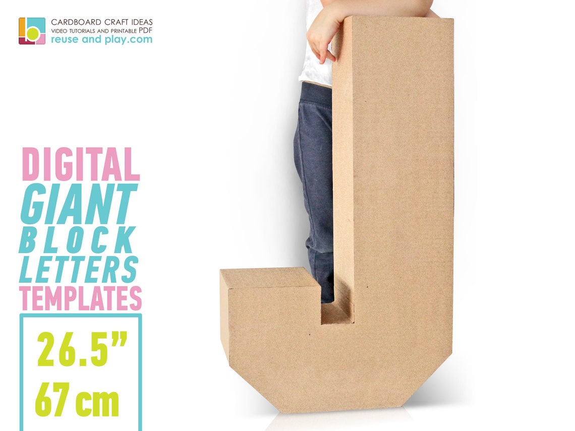 Giant BLOCK Letters TEMPLATES A-Z 26.5in - Etsy