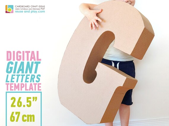 Giant 3D Letters TEMPLATES A-Z 26.5in - Etsy